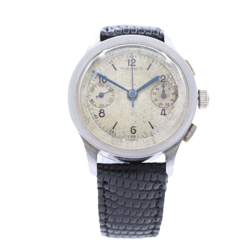 Vintage Baume & Mercier Coin Men's Chronograph Wristwatch Angelus 215