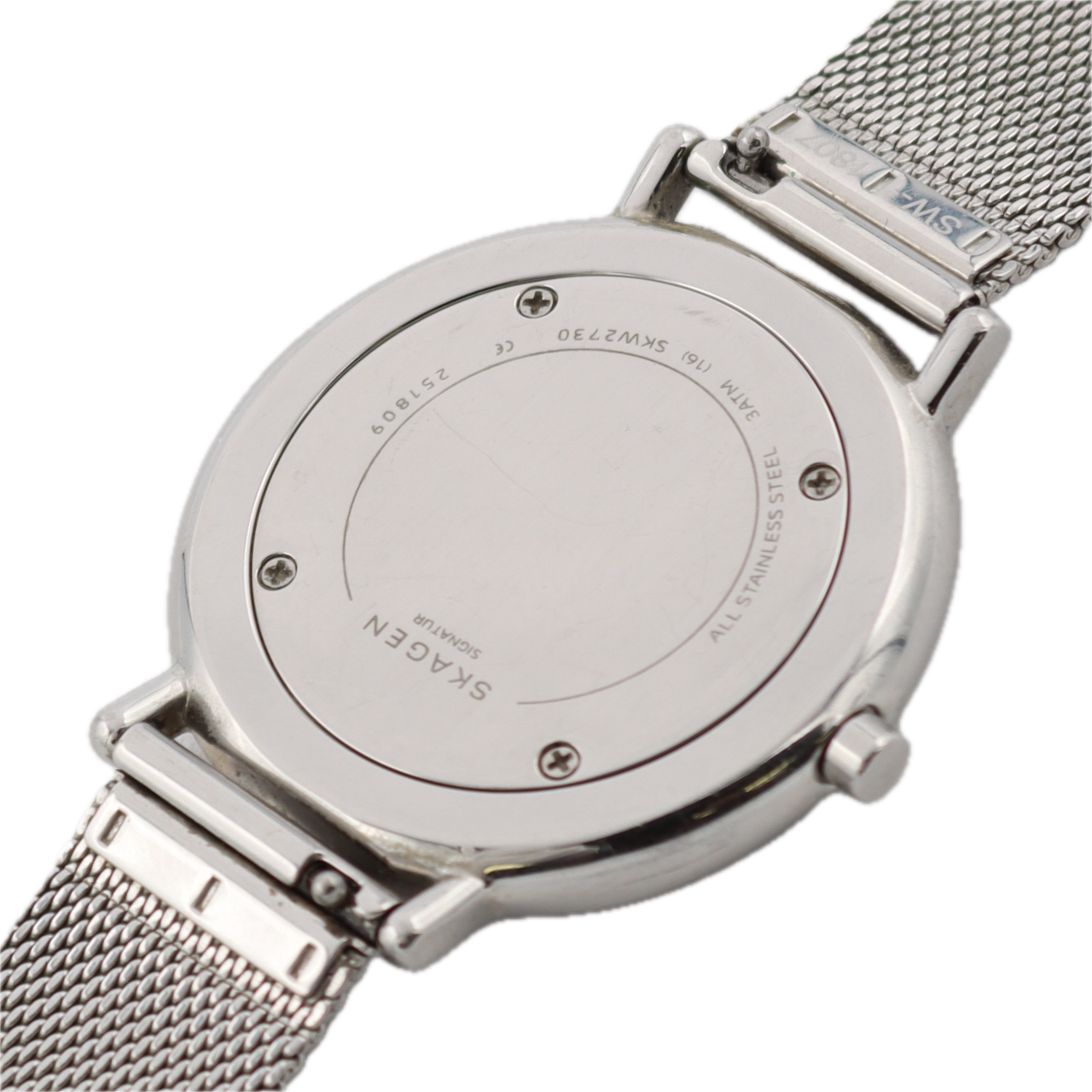 36mm Skagen SKW2730 Signatur Ladies Quartz Wristwatch Steel Slim Grey