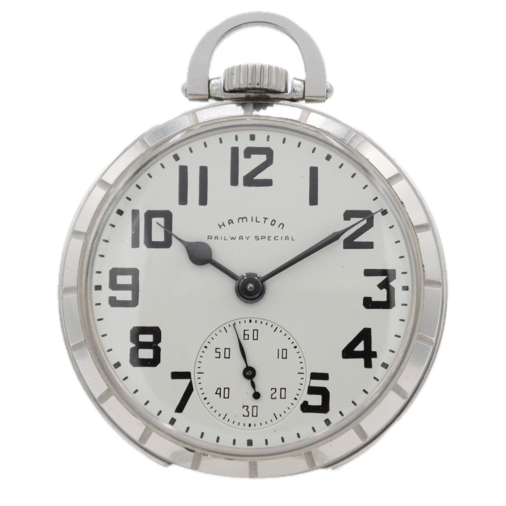 Vintage 16s 1952 Hamilton 21j Railroad Pocket Watch 992B Stainless Ste