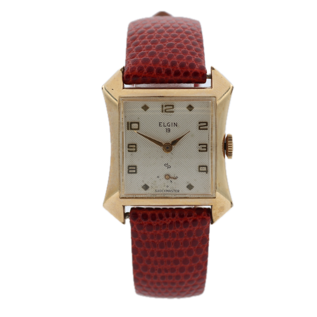 Vintage Elgin 8606 Shockmaster Men's Mechanical Wristwatch 714 USA 10k