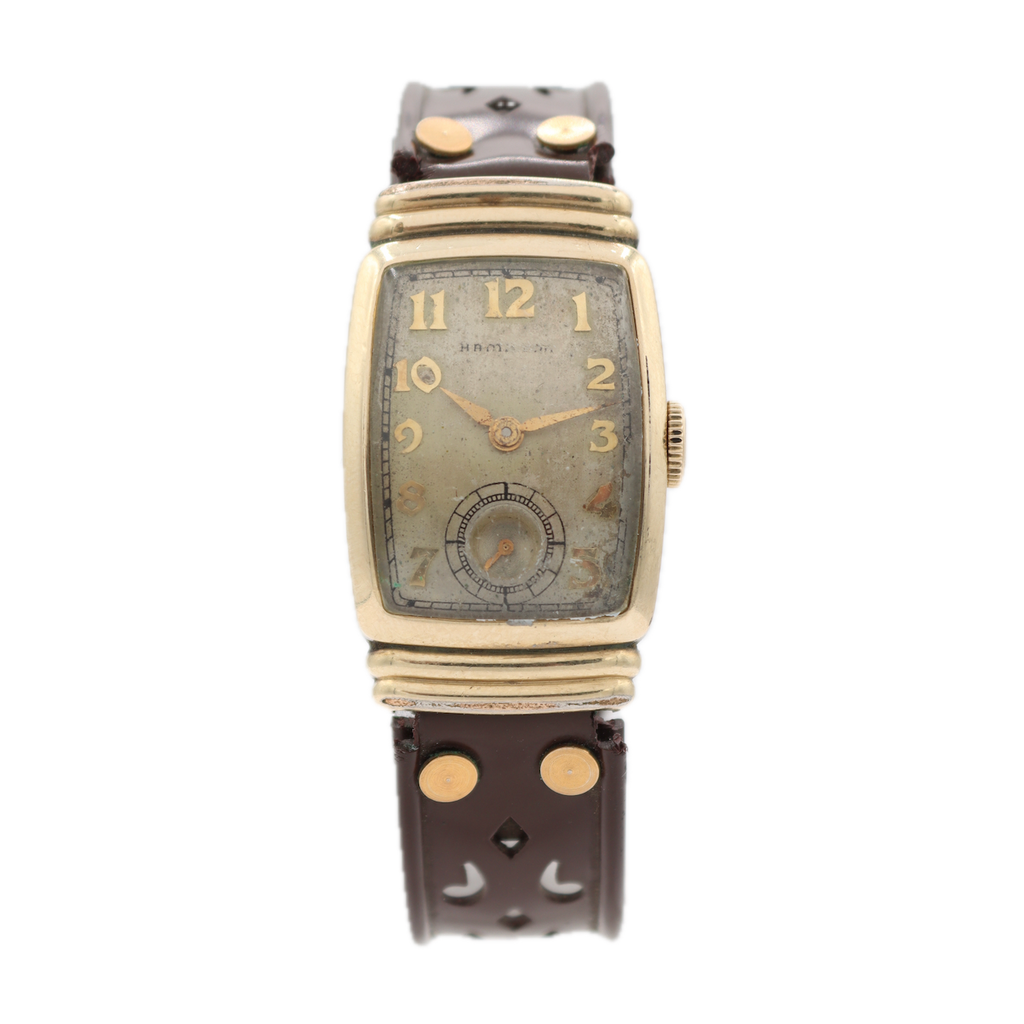 Vintage Hamilton Emerson Men's Mechanical Wristwatch 980 USA 10k Gold