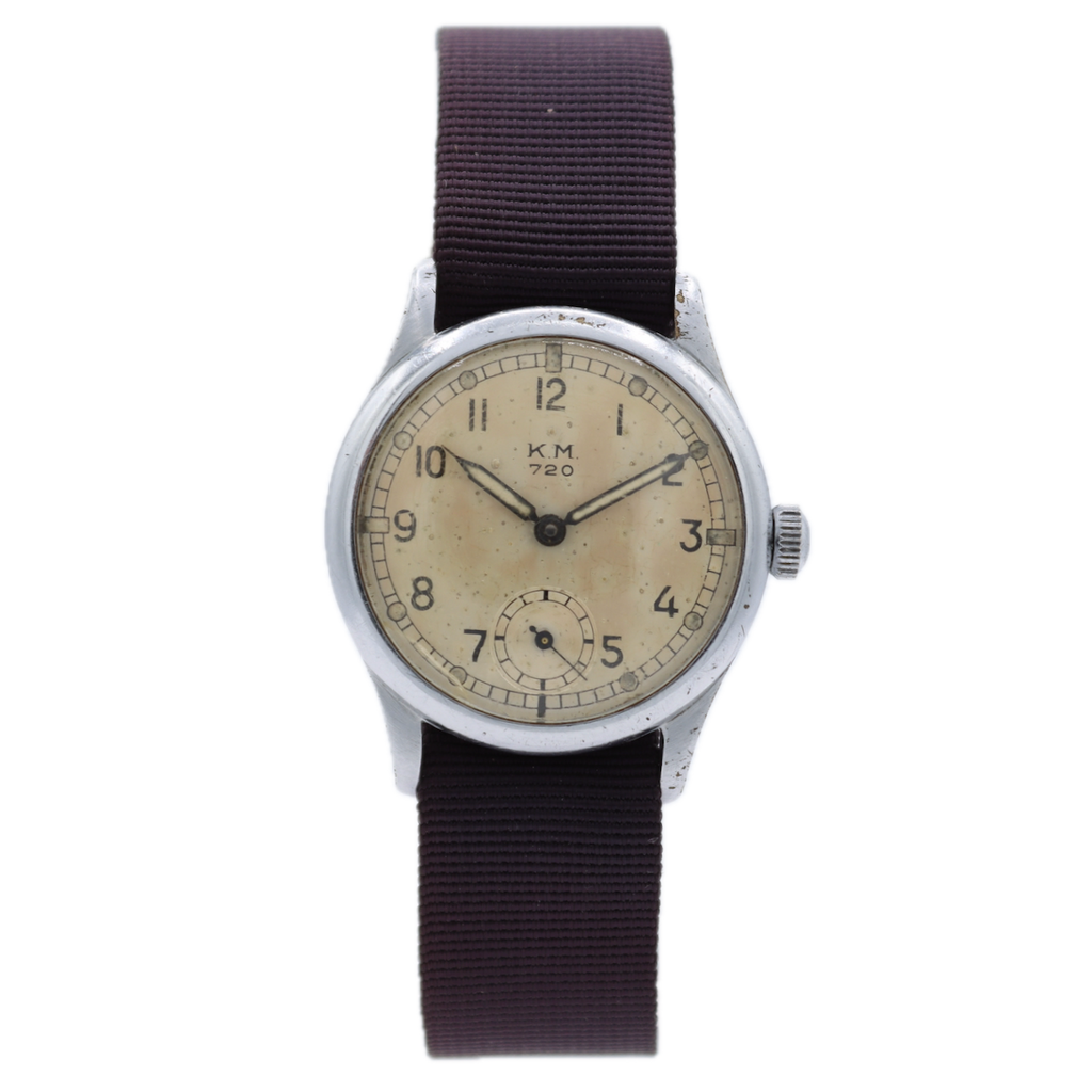 Vintage 32mm KM Festa KM 720 WW2 Men's Mechanical Wristwatch 720 Swiss