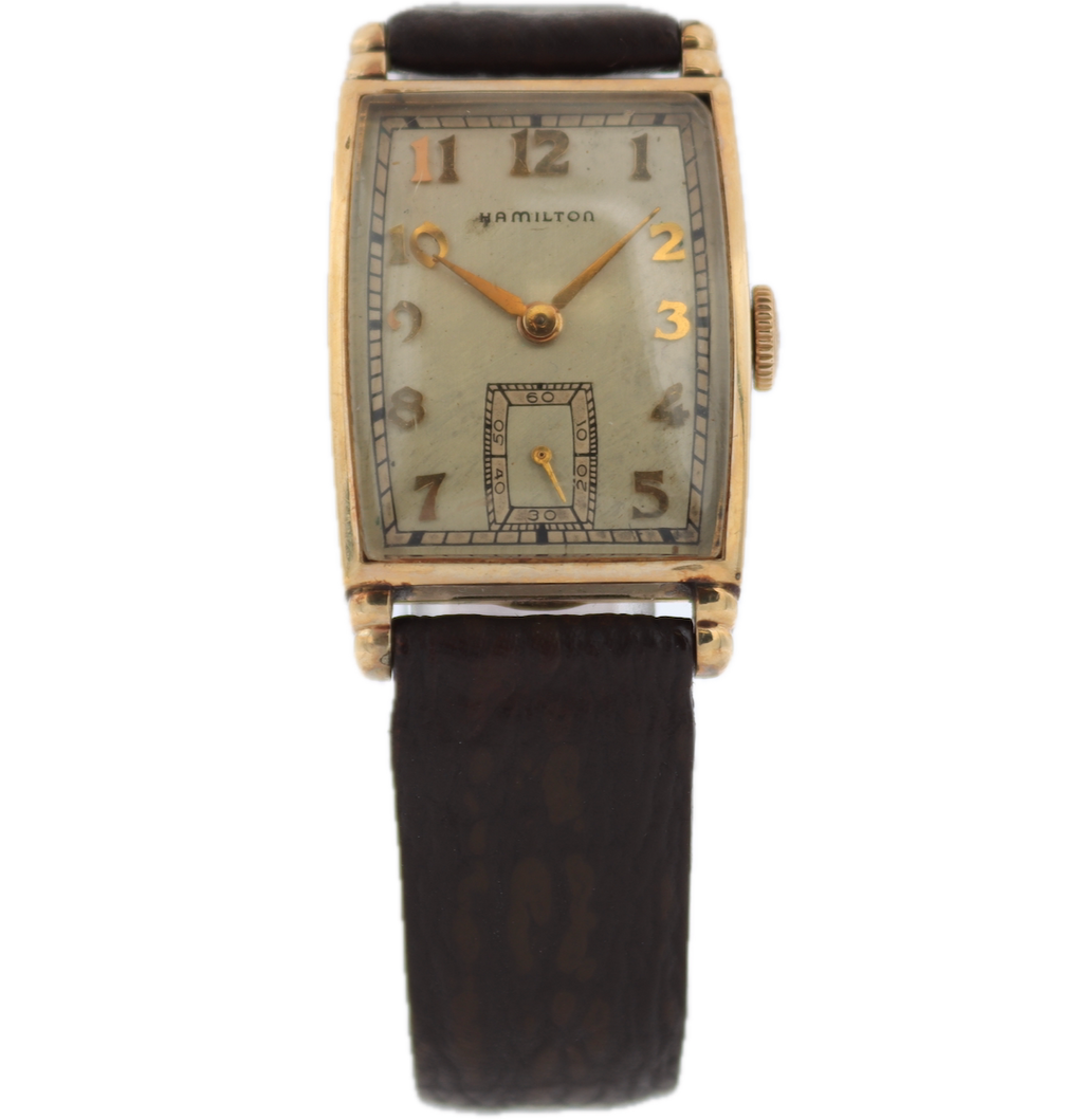 Vintage Hamilton Myron Men's Mechanical Wristwatch 980 USA 10k Gold Fi