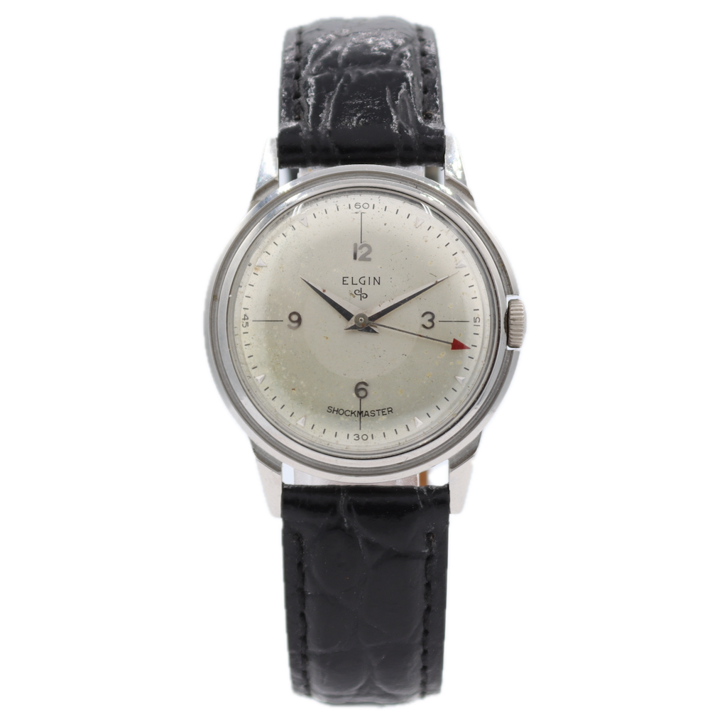 Vintage Elgin 5912 Red Pointer 17J Men's Mechanical Wristwatch 629 Swi