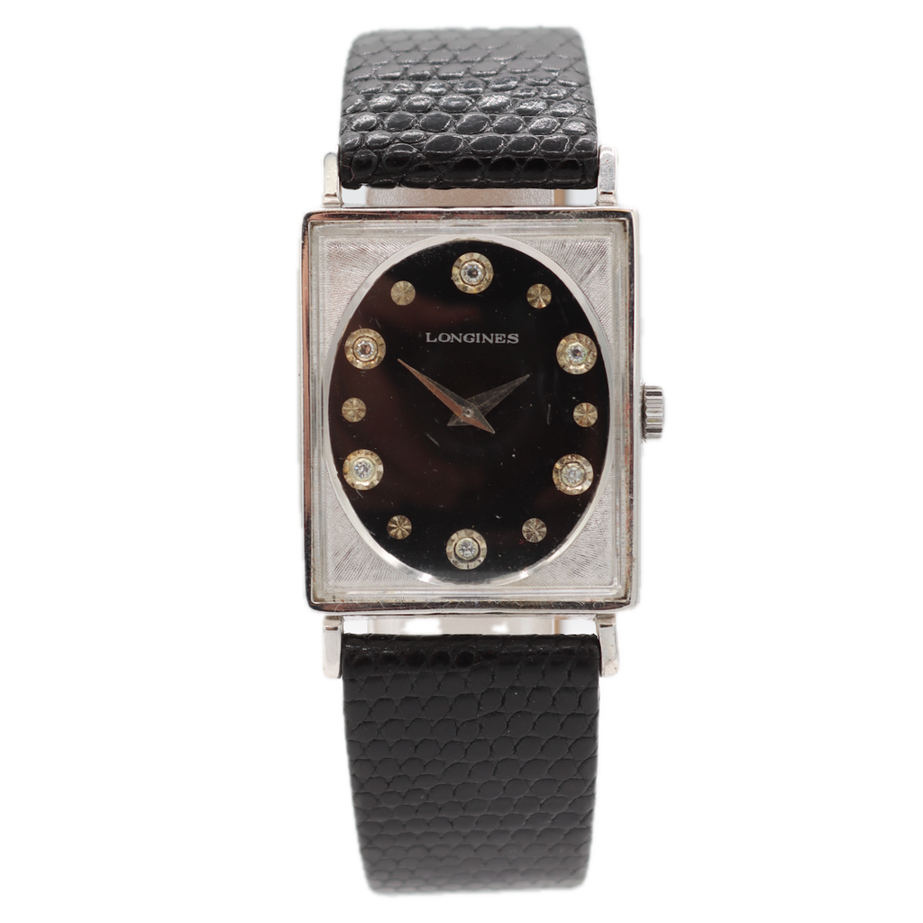 Vintage Longines 3007 528 Diamond Dial Men's Mechanical Wristwatch 520